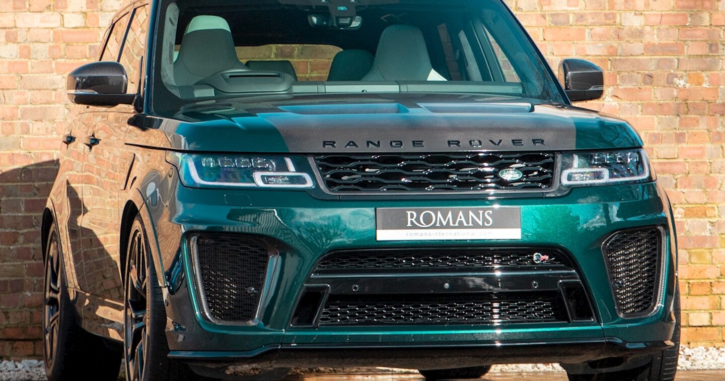 Used Land Rover Range Rover Sport SVR for sale | British Racing Green