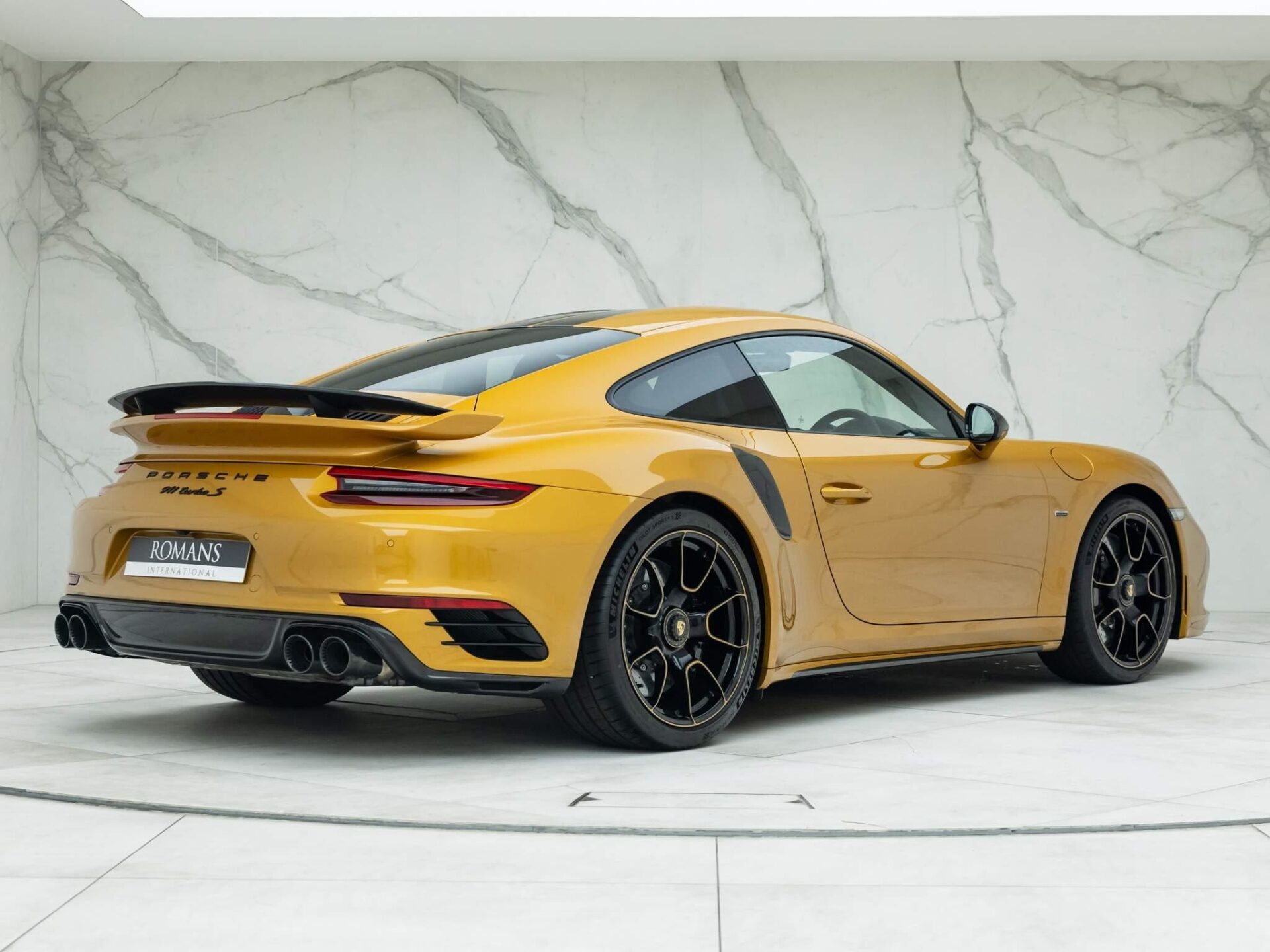Used Porsche 911 Turbo S Exclusive Series 991 for sale Golden Yellow Metallic