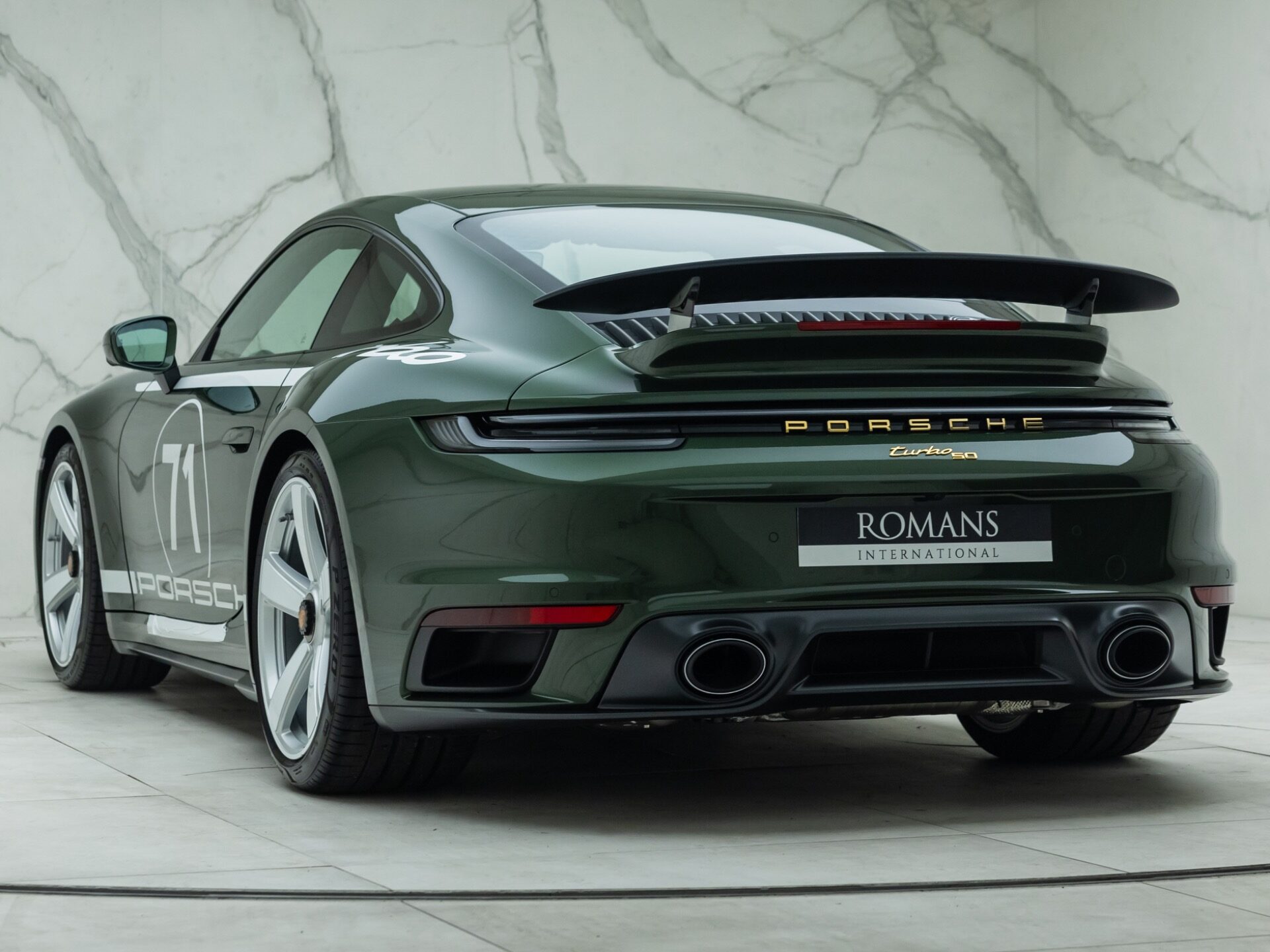 Used Porsche 911 Turbo 50 YEARS (992) for sale | PTS Oak Green Metallic